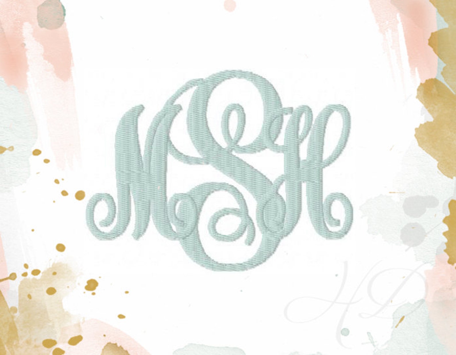 Vine Embroidery Font 2 & 3 inch Embroidery Fill | Etsy