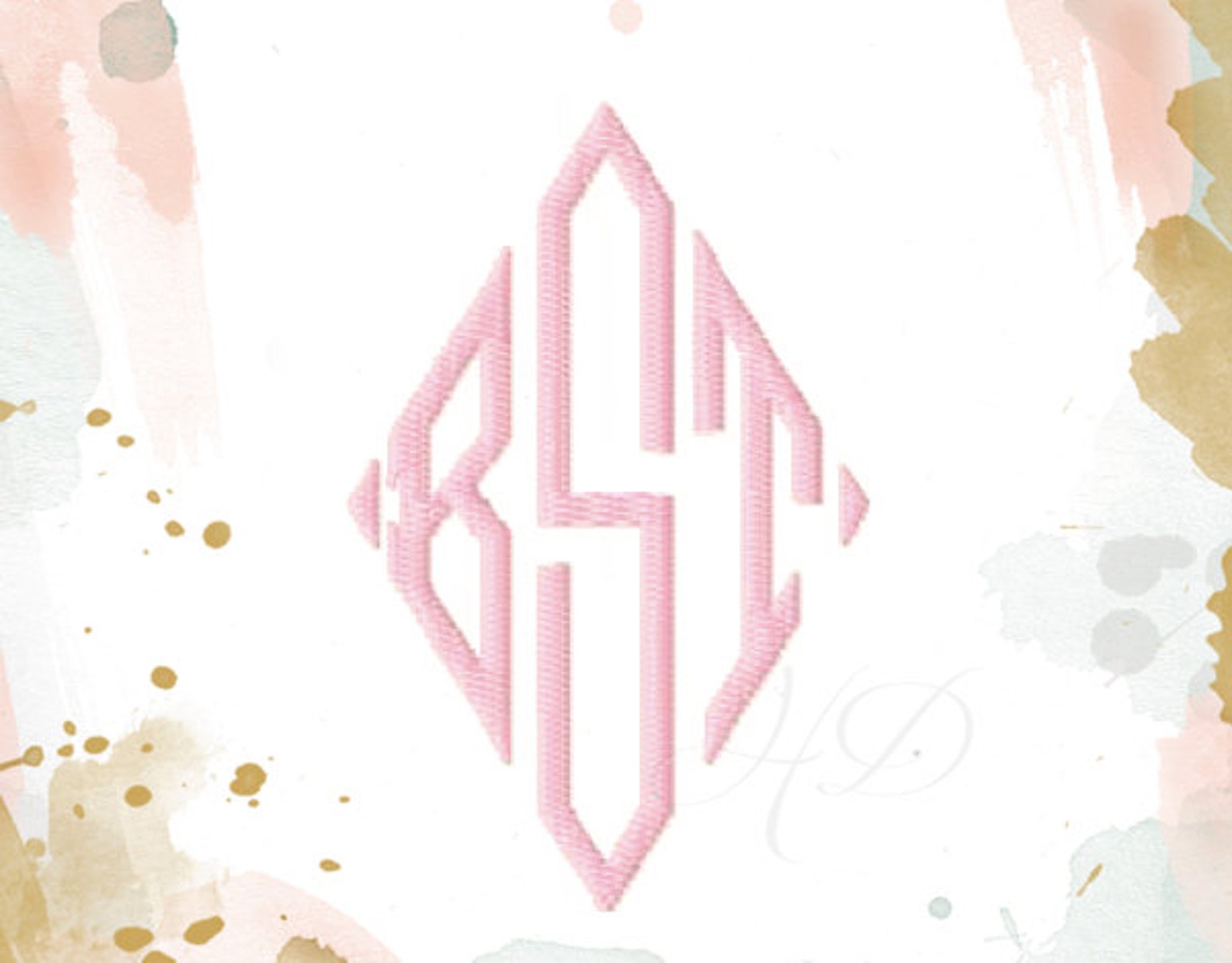 3.5 Inch Diamond Embroidery Font Fill Flat Stitch Design - Etsy
