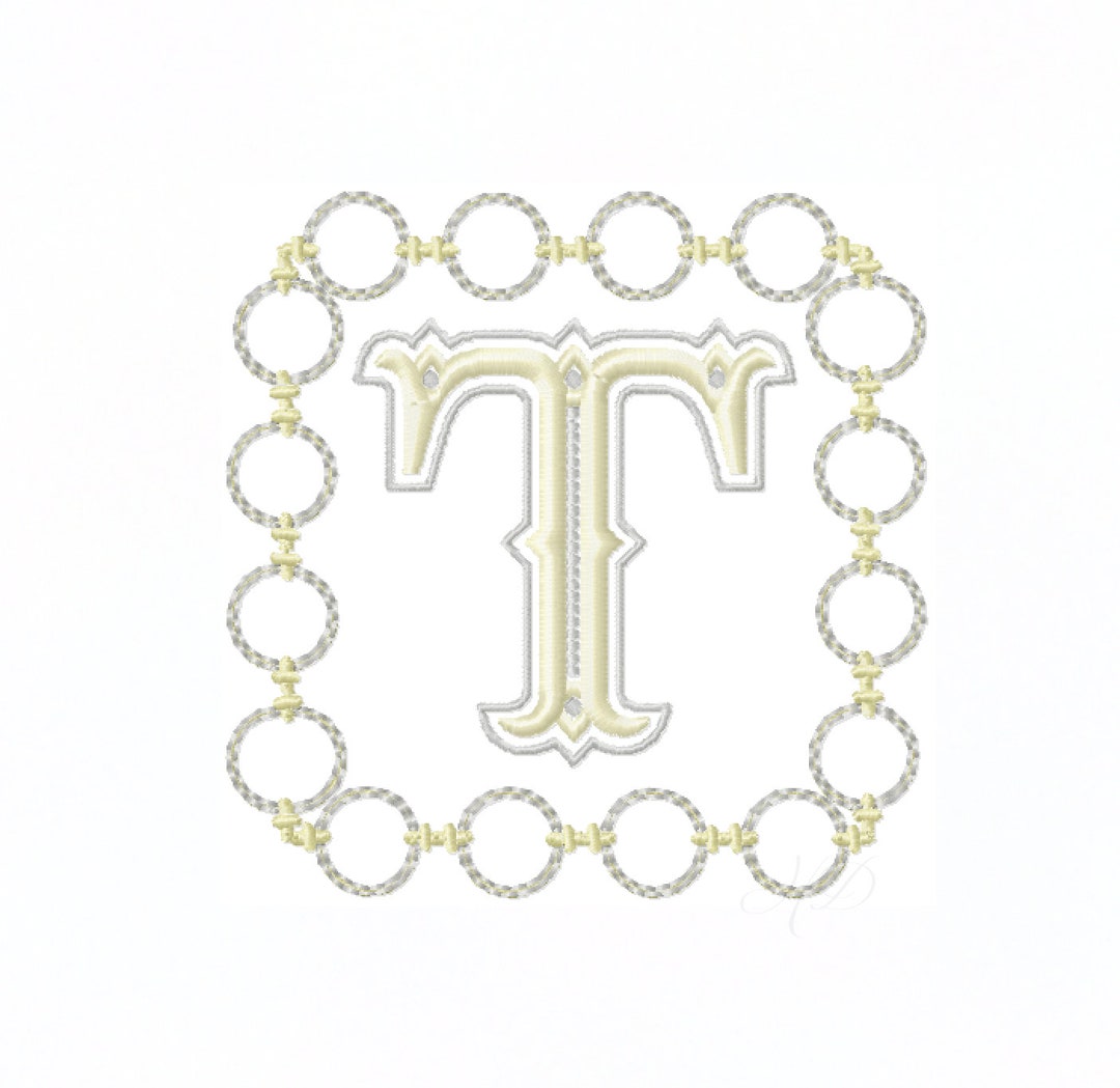 Chain Square PES BX Instant Embroidery Machine Font Download Herrington Design - Etsy