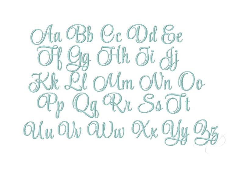 2" Inch Bold Evie Font Satin Stitch Monogram Formal Font BX 4x4 5x7 ...