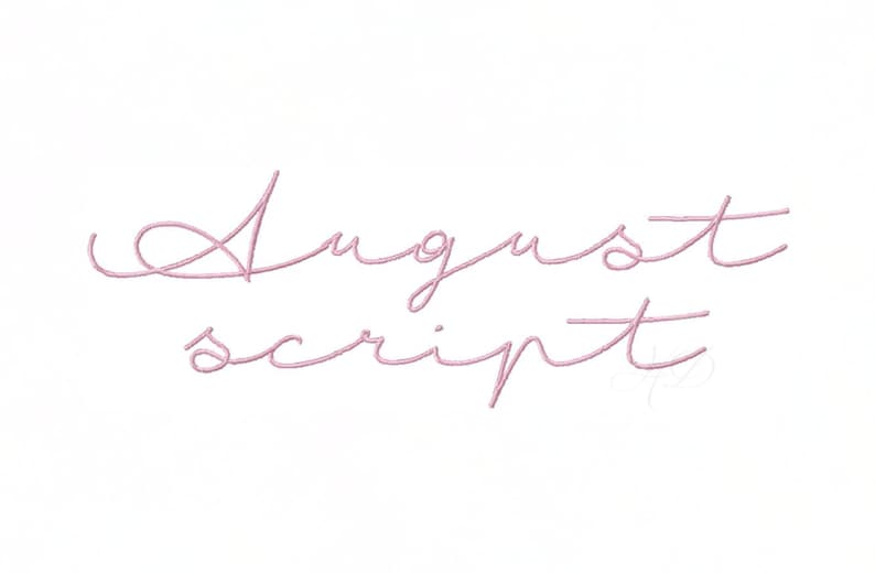 1.5 August Script Modern Handwriting Embroidery Font - Etsy