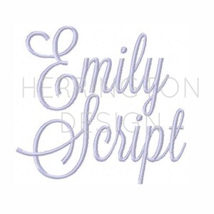 5 Inch Embroidery Font Satin Stitch Vine Monogram Emily Interlocking ...
