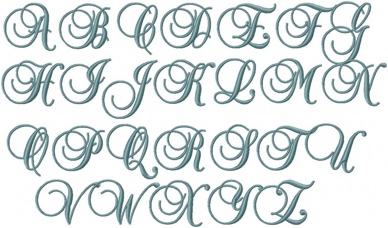 2 3 Interlocking Monogram Embroidery Font Monogram - Etsy