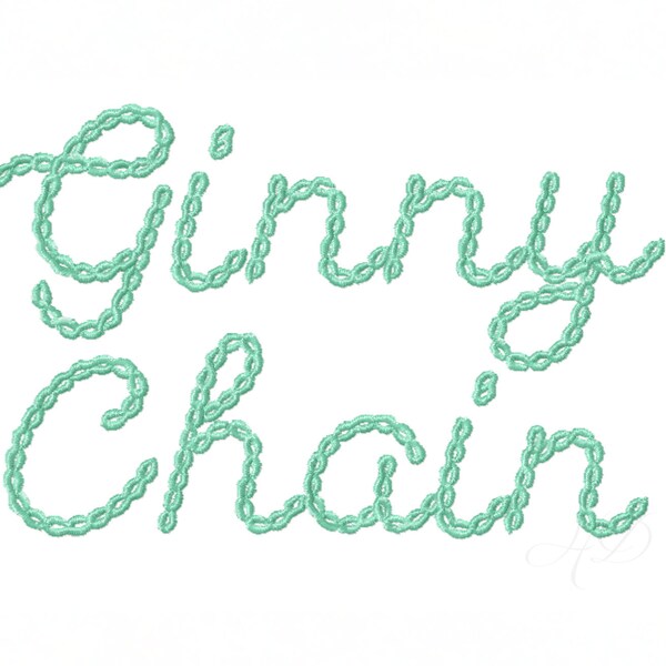 Chain Stitch Embroidery Font - Etsy