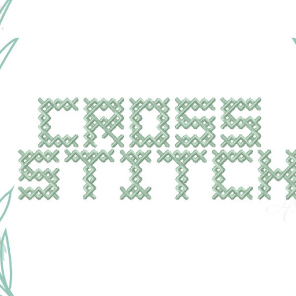 Cross Stitch Font - Etsy