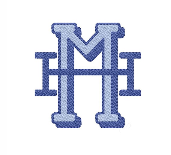 Interlocking Vine embroidery font design multiple sizes machine ...