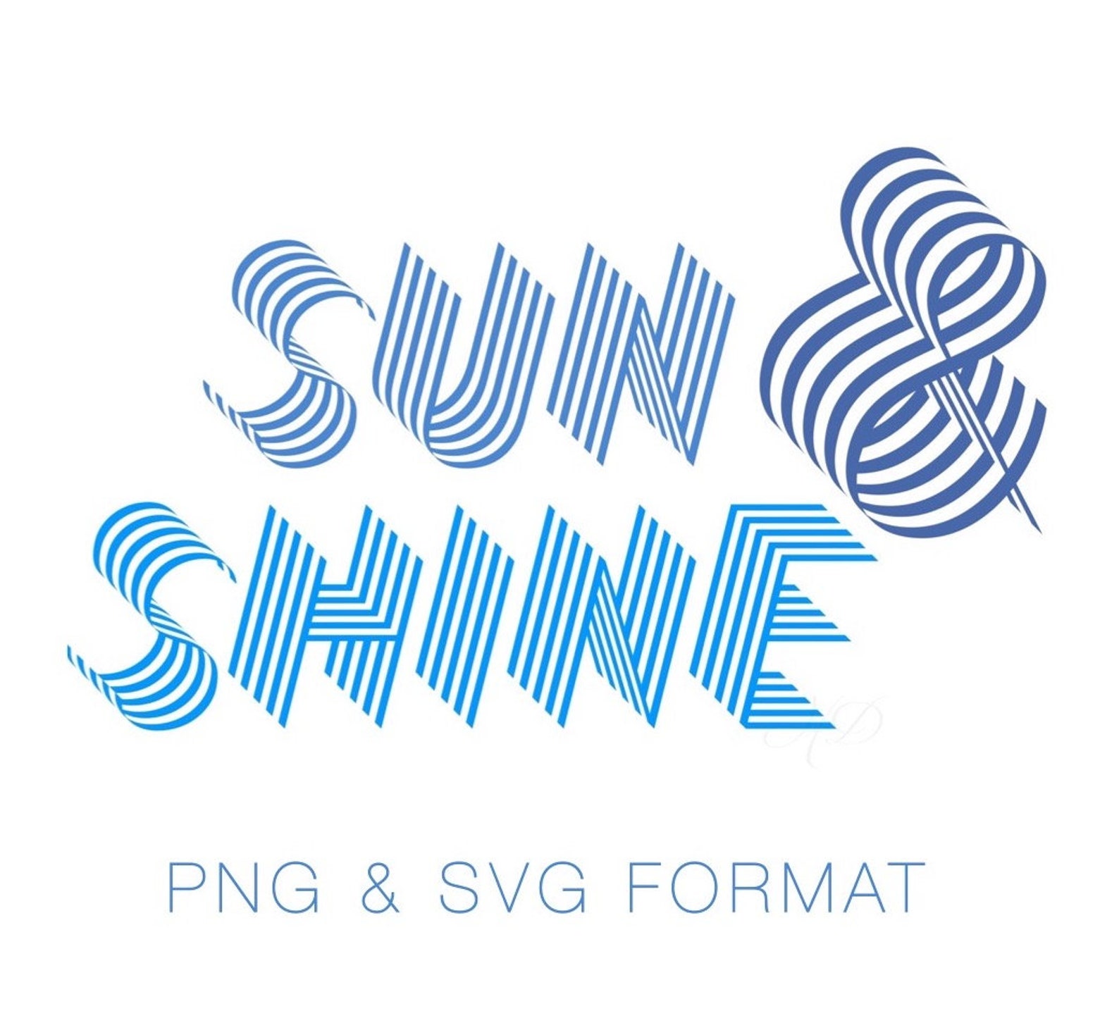 Sunshine SVG PNG Vector Retro Rainbow Monogram Font for | Etsy
