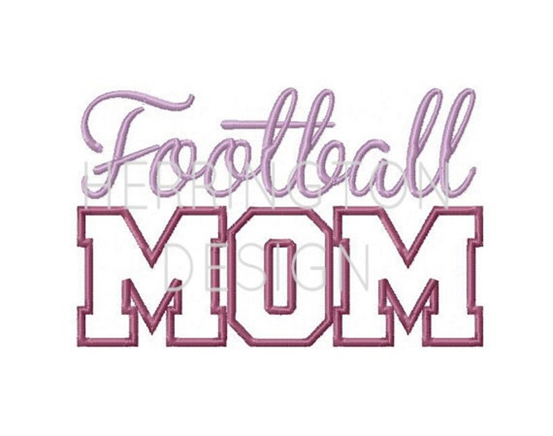 Football Mom Applique Embroidery Design Applique Embroidery - Etsy