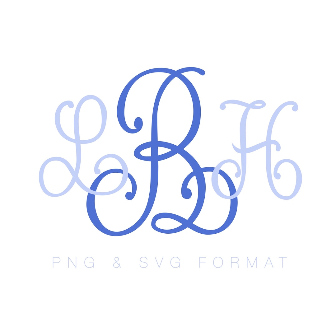 Eliza Monogram Script PNG PDF SVG Vector Format for Cricut Illustrator ...