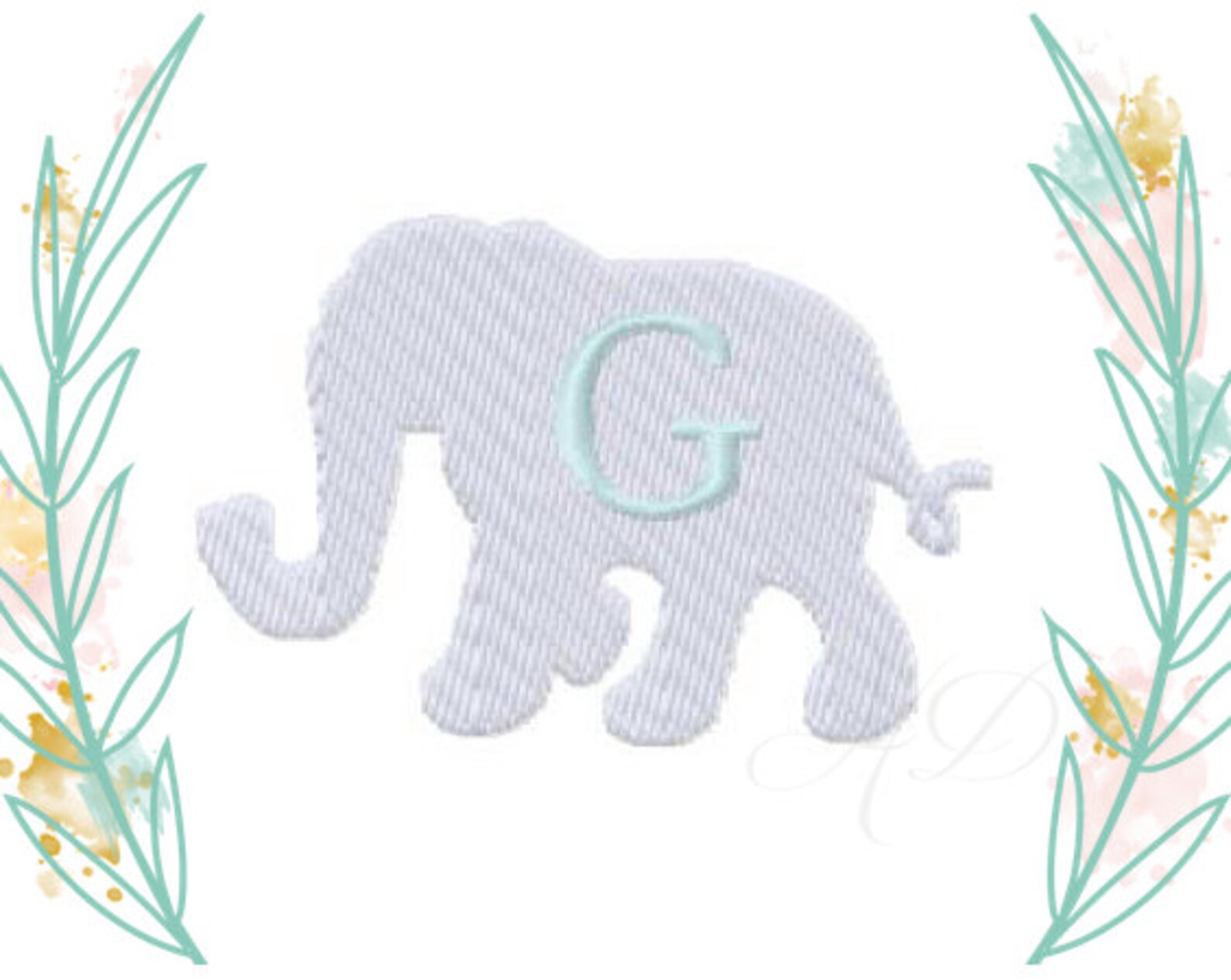 Preppy Elephant Embroidery Design Machine Embroidery .5 | Etsy