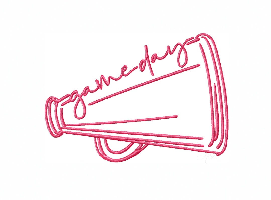 Gameday Cheer Pom Squad Embroidery Design Machine Monogram 4x4 5x7 6x10 ...