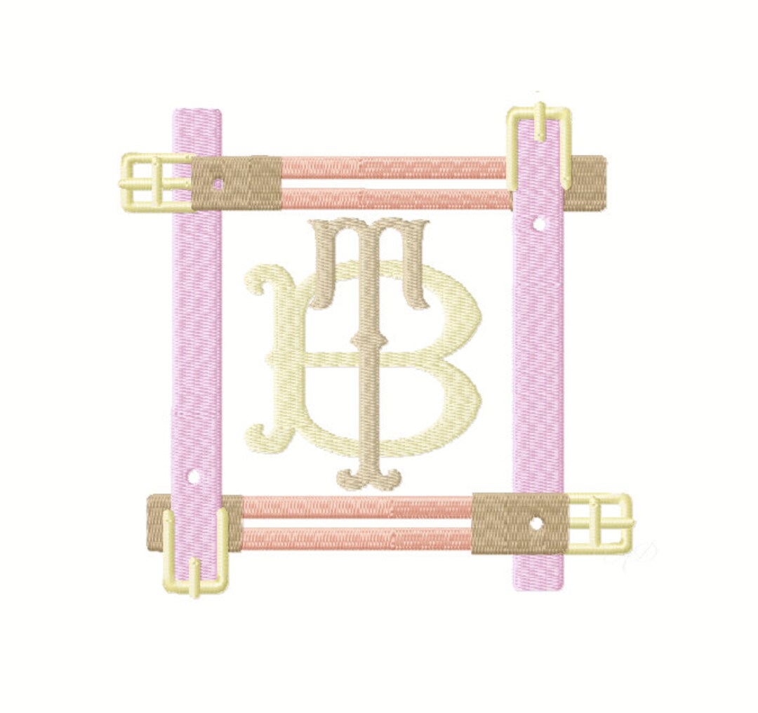 Equestrian Chic Belt Buckle Monogram Embroidery Design Instant Download ...