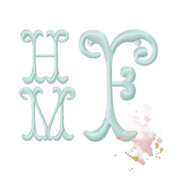 Fishtail Embroidery Font - Etsy