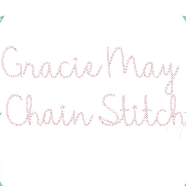 Chain Stitch Embroidery Font - Etsy