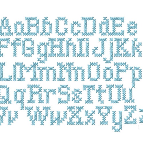 Craft Supplies & Tools Set of 3 Fonts Cross Stitch Patterns Font ...