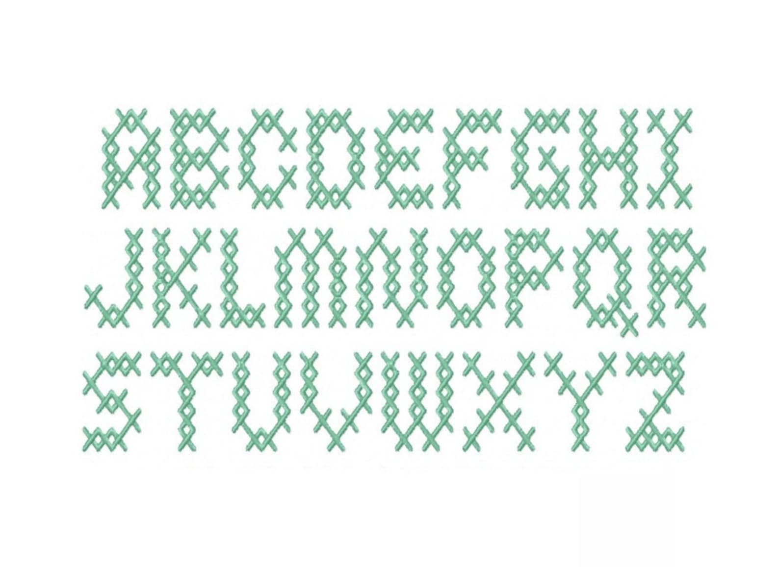 1.5 Inch Cross Stitch Embroidery Font Machine Embroidery - Etsy