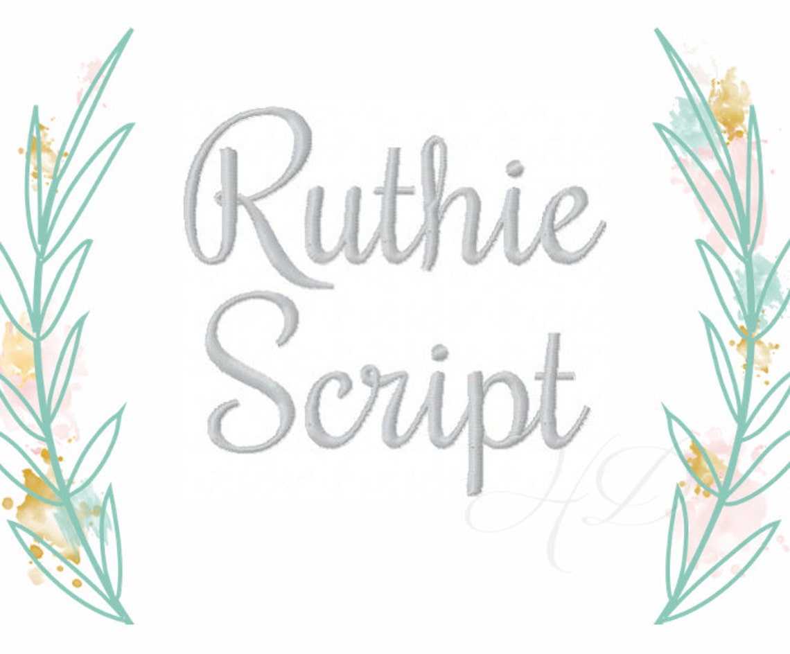 3 Inch Script Font Cursive Monogram Embroidery Font - Etsy