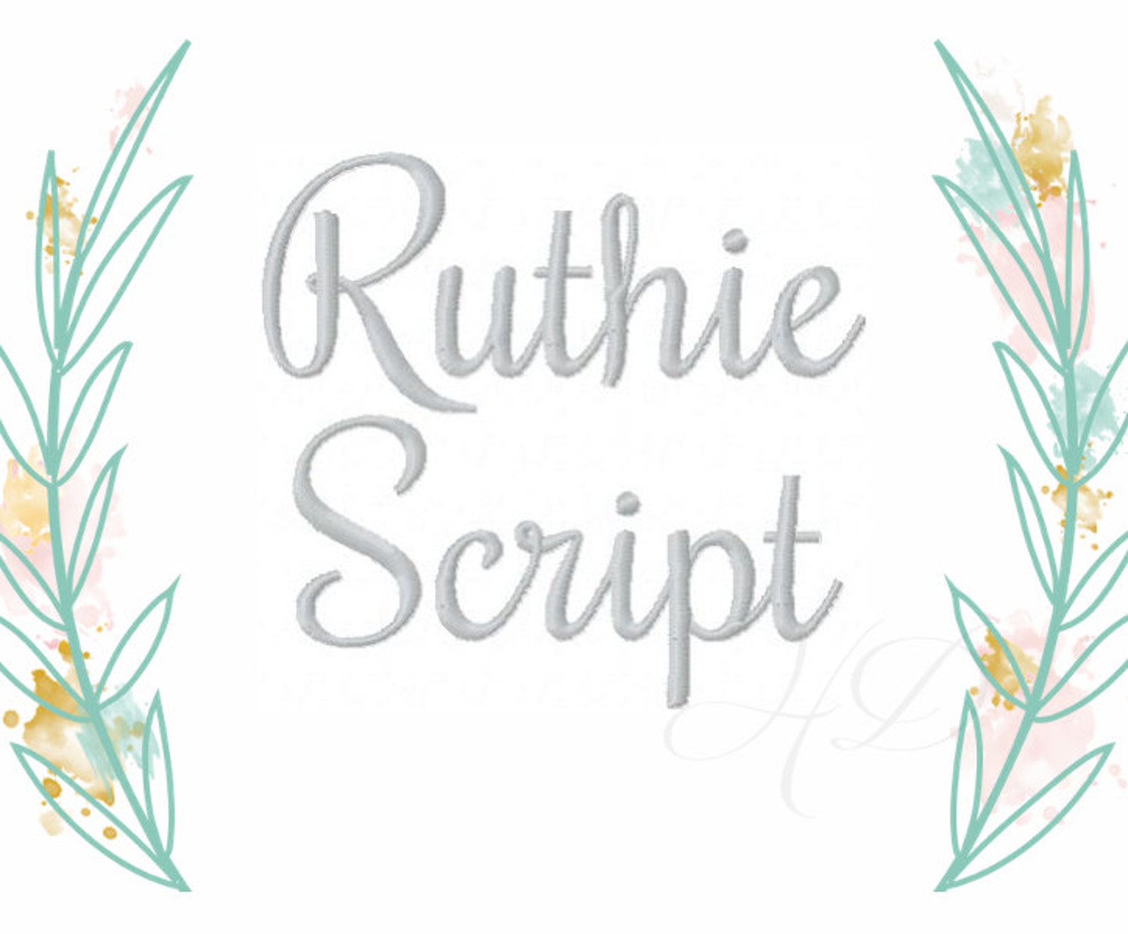 3 Inch Script Font Cursive Monogram Embroidery Font - Etsy