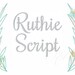 3 Inch Script Font Cursive Monogram Embroidery Font Ruthie BX 4x4 5x7 ...