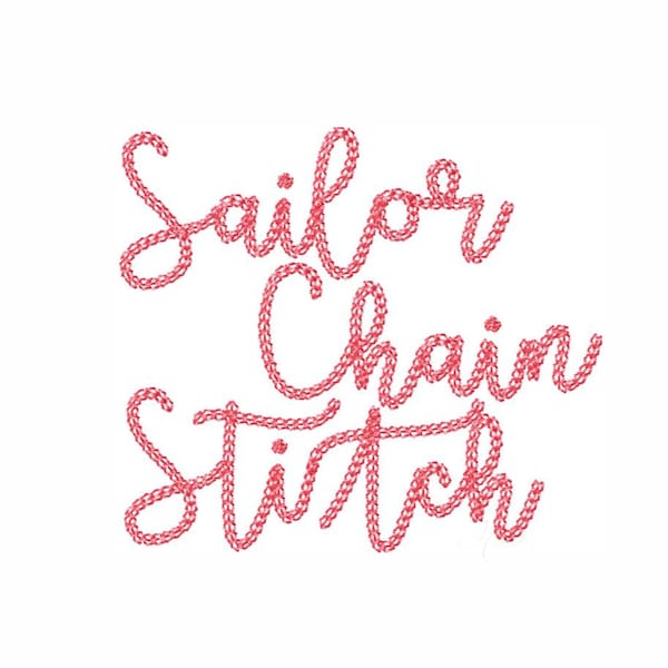 Chain Stitch Embroidery Font - Etsy