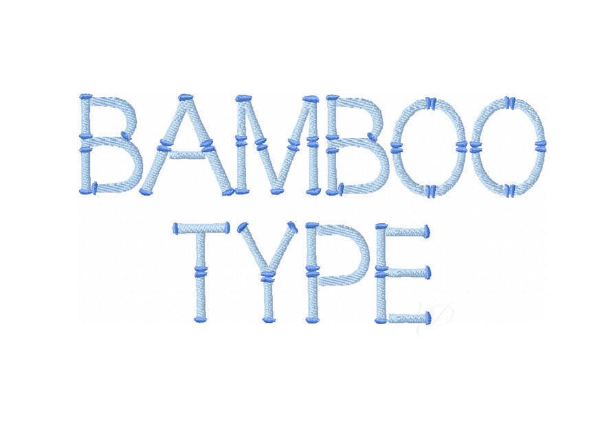 3 Bamboo Font Embroidery Font Design Instant Download - Etsy