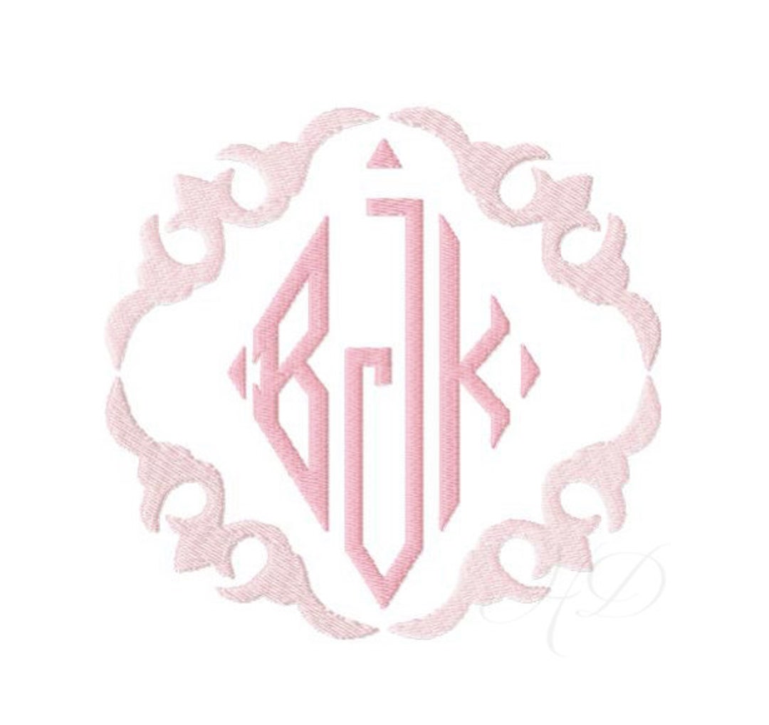 Diamond Frame Embroidery Design Monogram 4x4 5x7 6x10 Instant Download ...