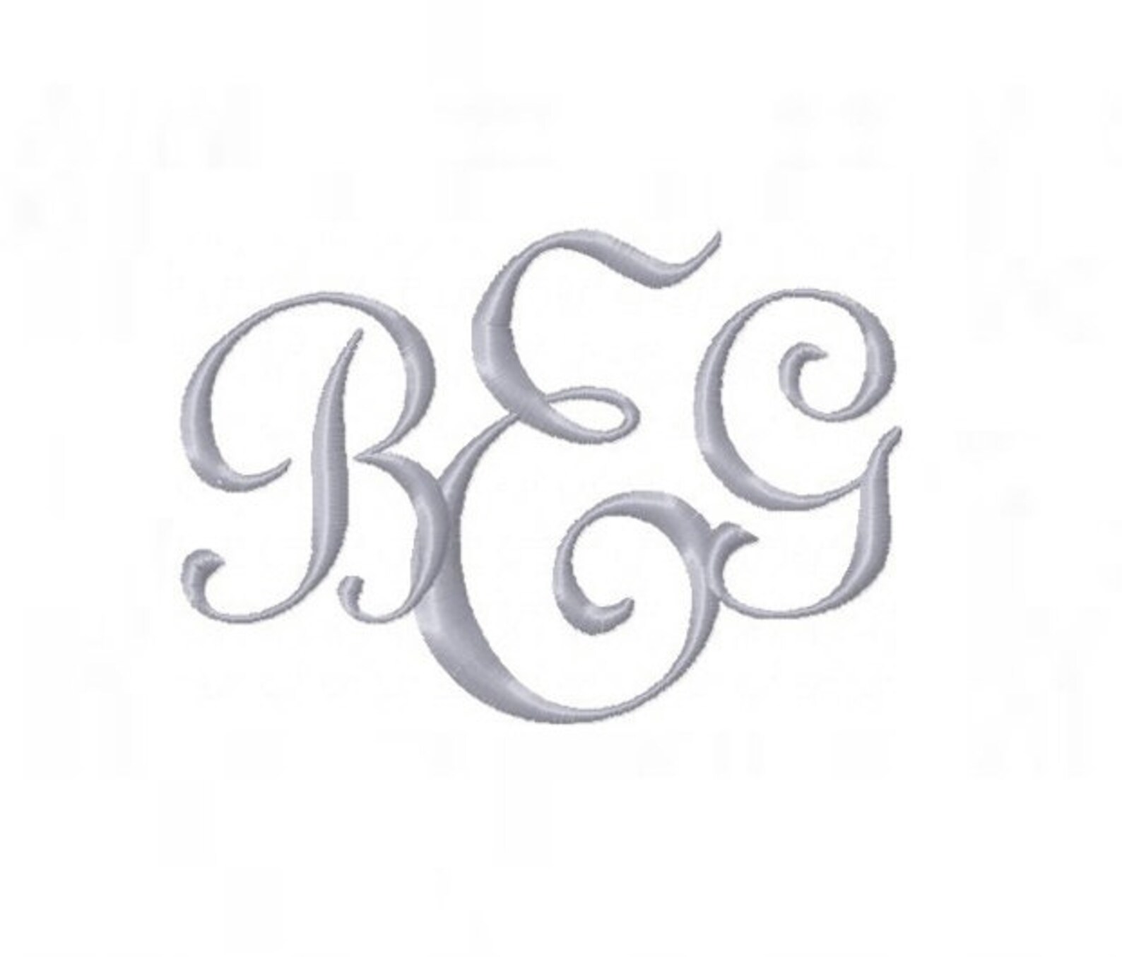 2 and 3 Inch Interlocking Monogram Embroidery Font Meredith BX - Etsy
