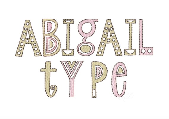 1.5 Inch Abby Fill Two Tone Outline Letters and Numbers | Etsy
