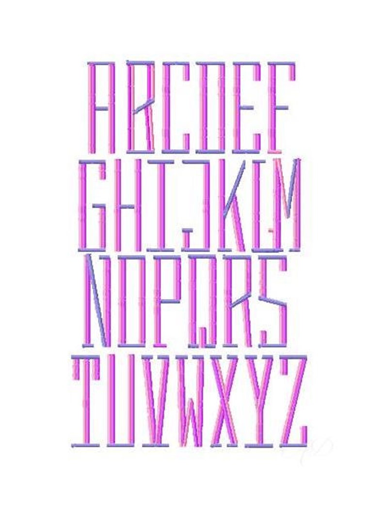 4 and 5 Inch Sawyer Embroidery Font Monogram | Etsy