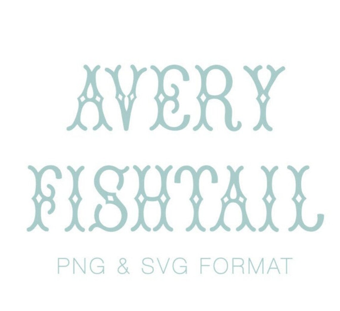 Avery Fishtail PNG PDF SVG Vector Format for Cricut - Etsy
