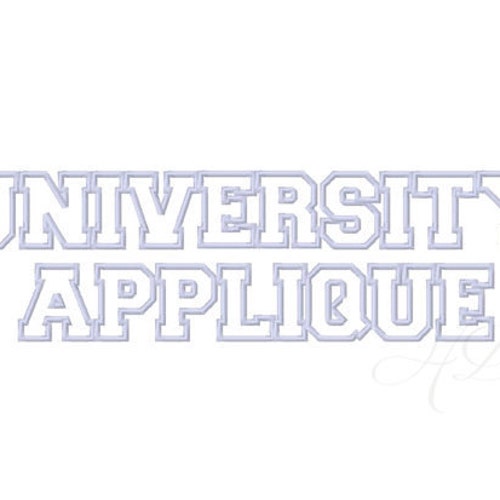 College Monogram Embroidery Font Instant Download - Etsy