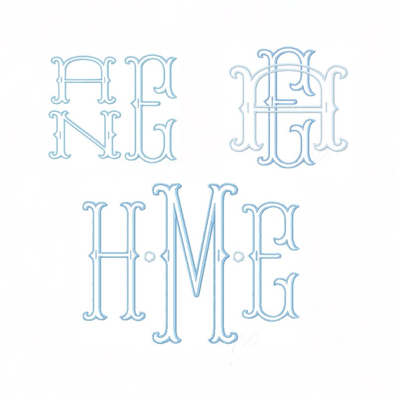 Fishtail Embroidery Font - Etsy