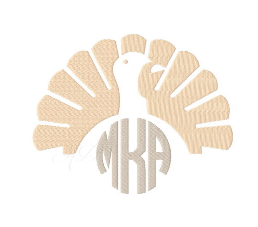 Turkey Embroidery Design Monogram Frame Machine Embroidery Thanksgiving ...