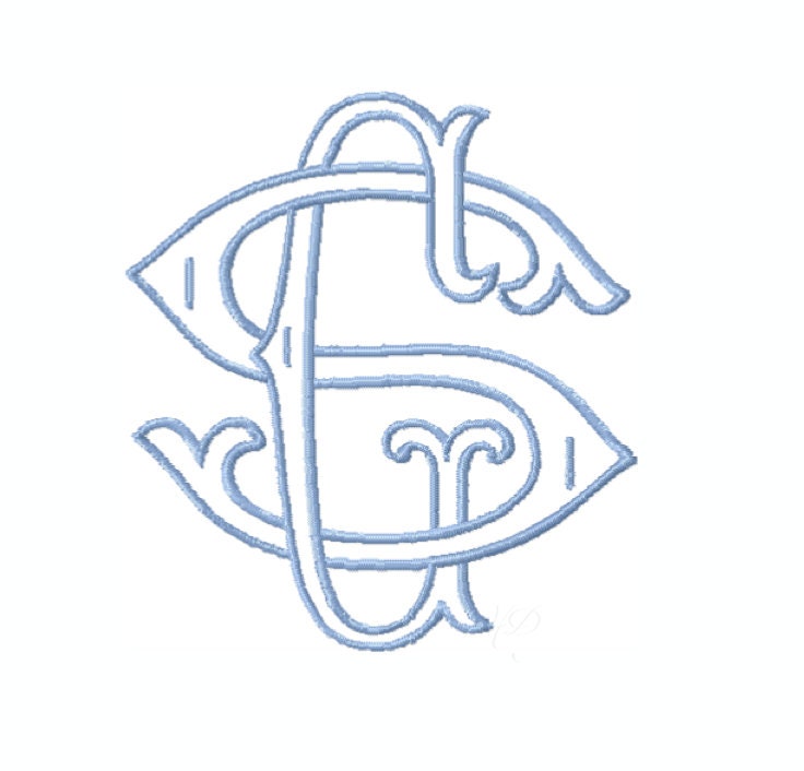 26 Letter G 3.6 Two Letter Type Fishtail Outline | Etsy