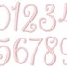 6 Sizes Carried Away Embroidery Font Bold Script Numbers - Etsy