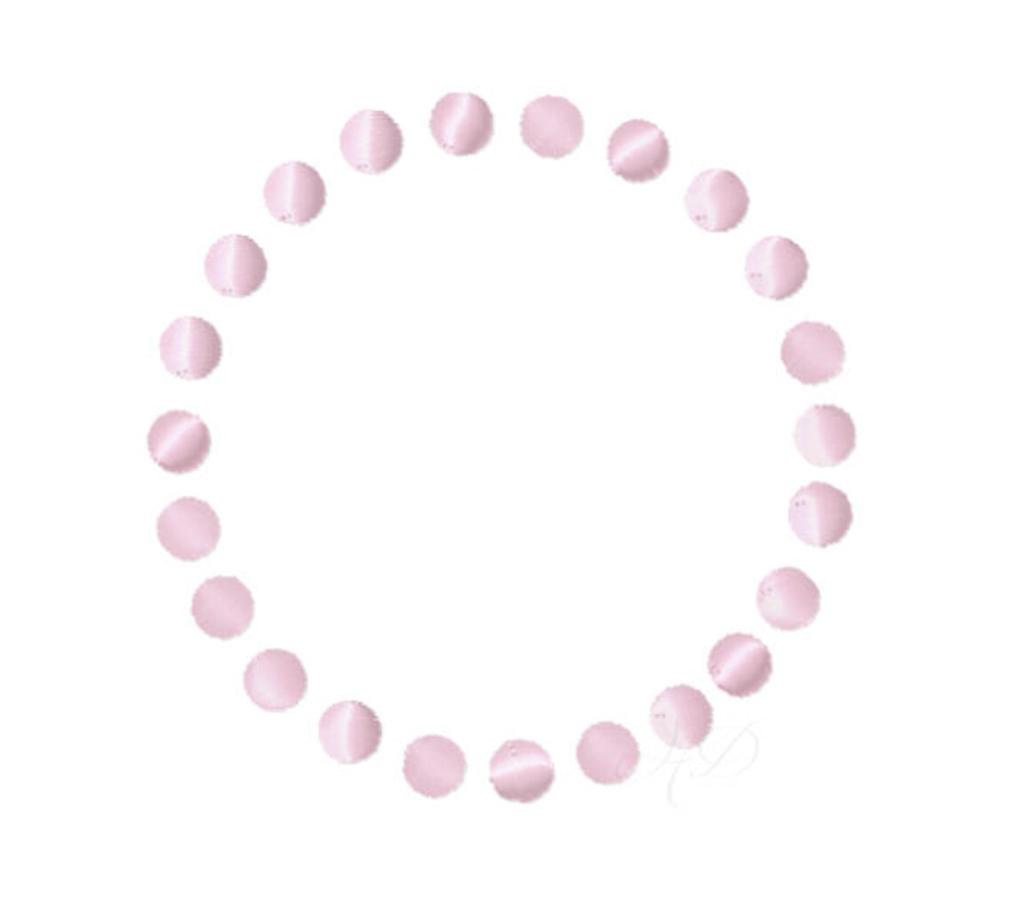 Pearl Circle Embroidery Design Monogram Lace Circle Frame BX | Etsy