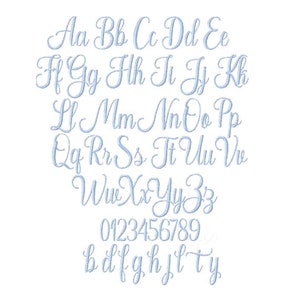 1.5" Inch Gracelynn Modern Script Monogram Curl Calligraphy ...