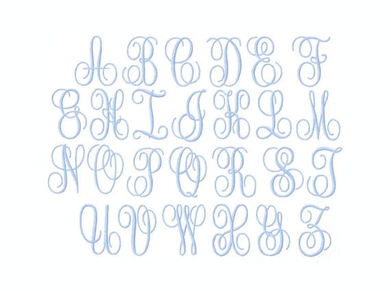Intertwined Vine Monogram Font
