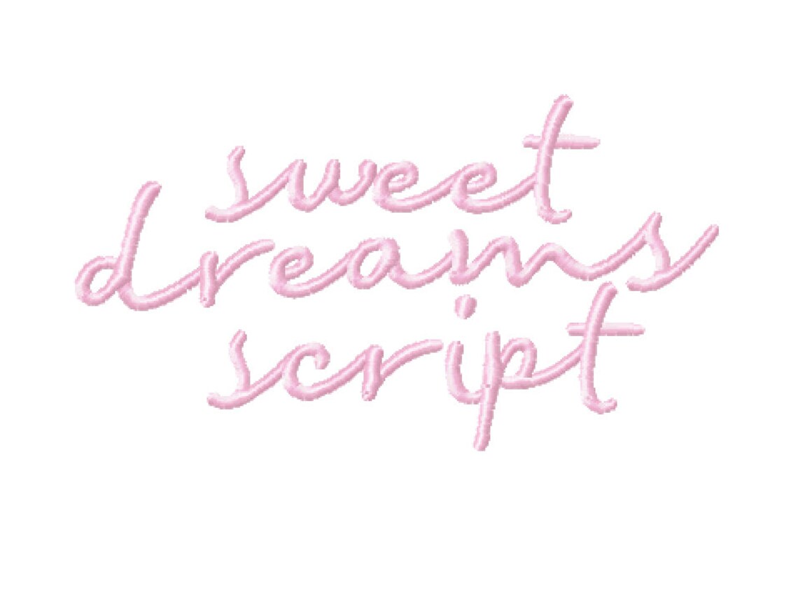 1 Sweet Dreams Embroidery Font Script Interlocking Vine | Etsy