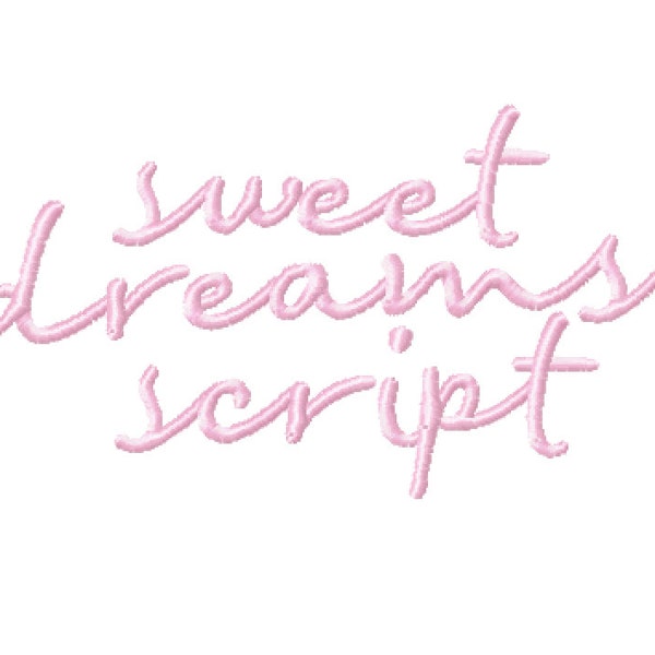 Sweet Script Embroidery Font - Etsy
