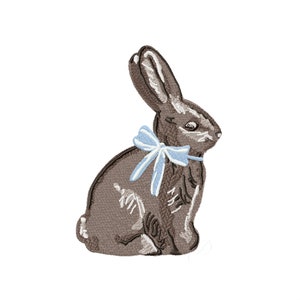 Chocolate Easter Rabbit Bunny Embroidery Design Instant Download ...