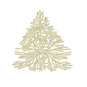 Coral Reef Christmas Tree Chinoiserie Chic Embroidery Design Instant ...