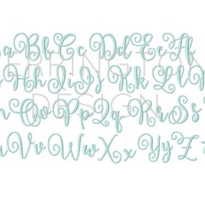 6 Sizes Carried Away Embroidery Font Bold Script Numbers Included ...