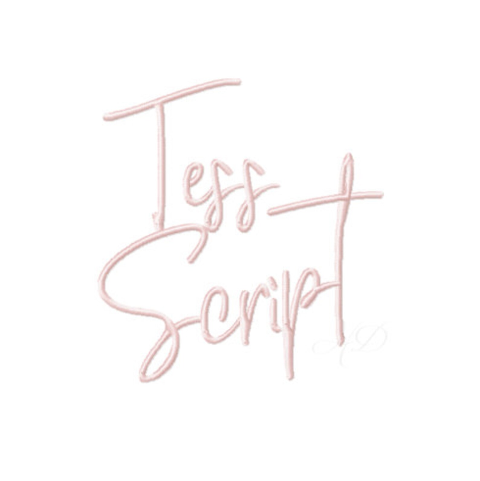 2 Tess Embroidery Font Script Interlocking Vine Fonts - Etsy