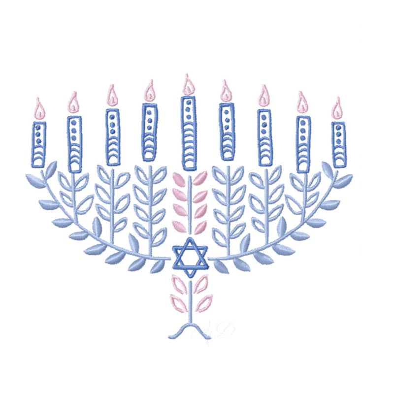 Menorah Applique - Etsy
