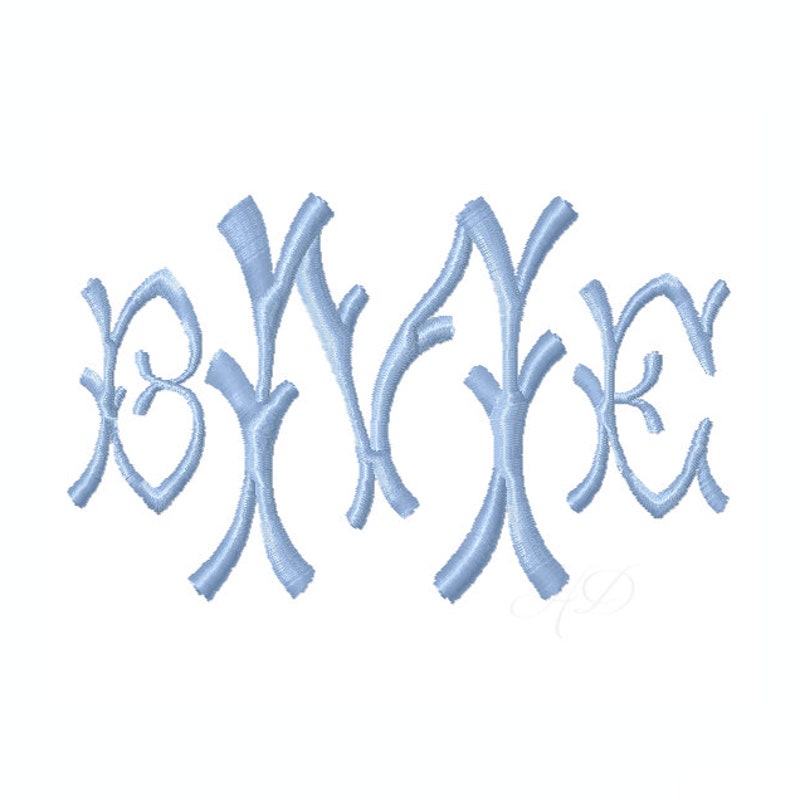 Fishtail Embroidery Font - Etsy