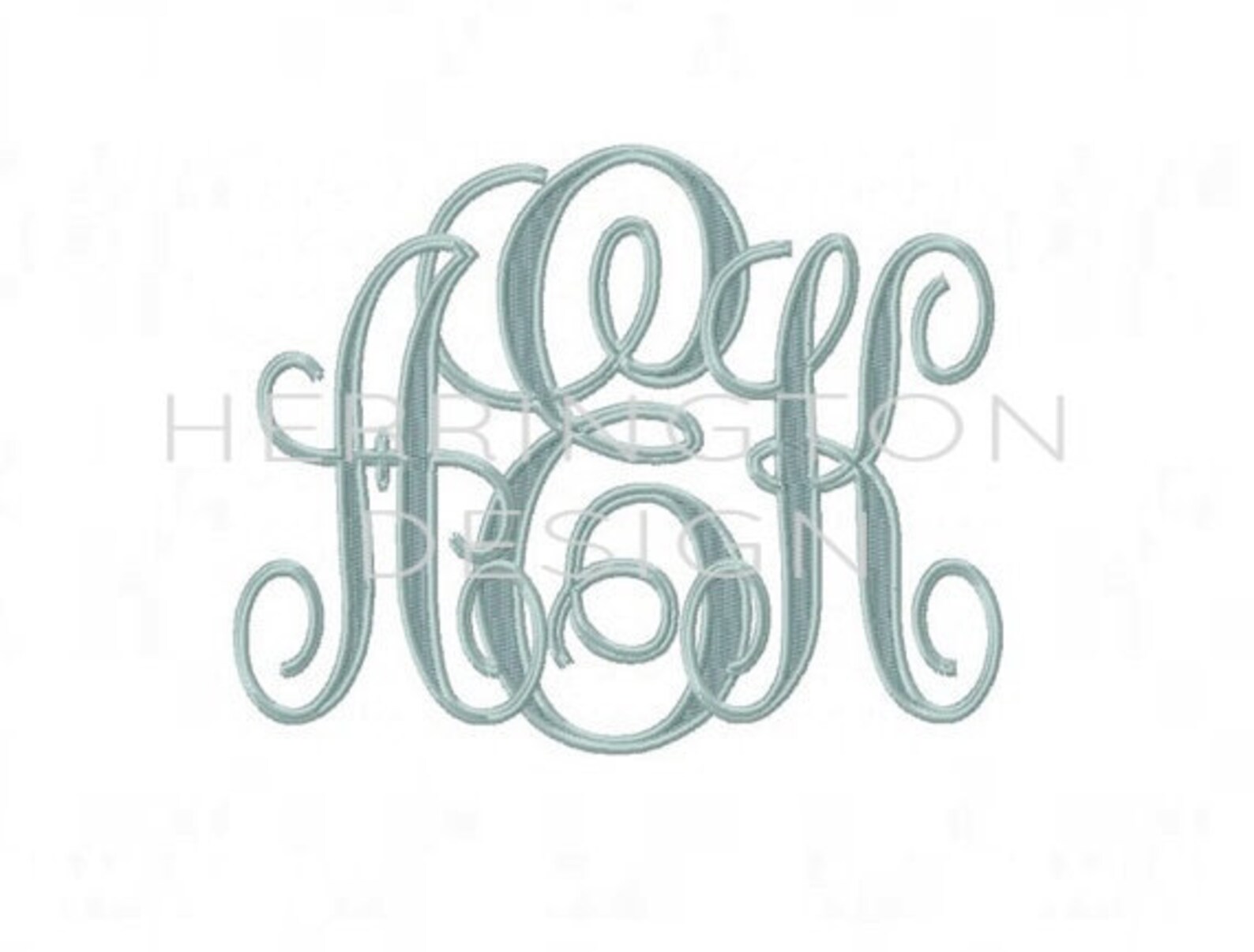 4 Inch and 5 Inch Monogram Font Monogram Embroidery Font - Etsy
