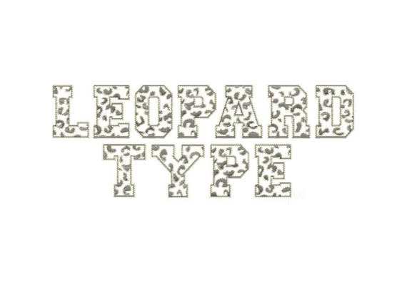 Sewing & Fiber Craft Supplies & Tools Leopard Font Embroidery Monogram ...