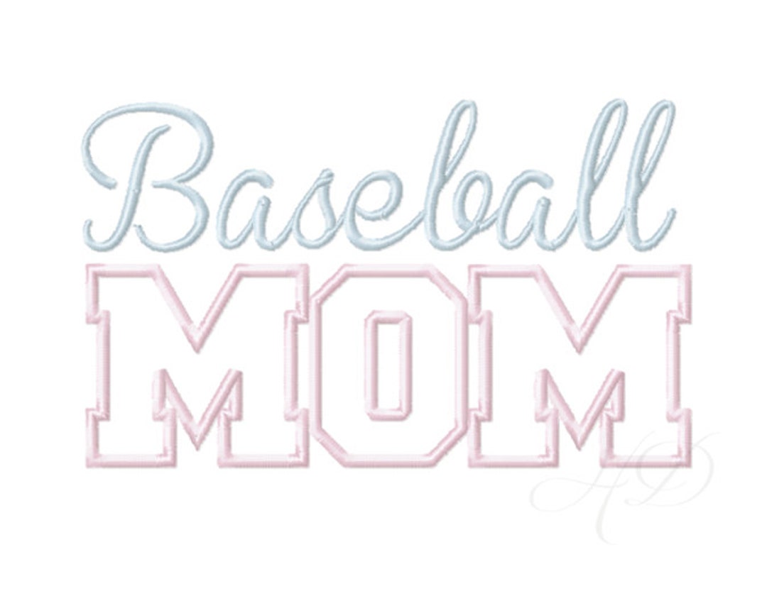 Baseball Mom Applique Embroidery Design Applique Embroidery Font 4x4 ...