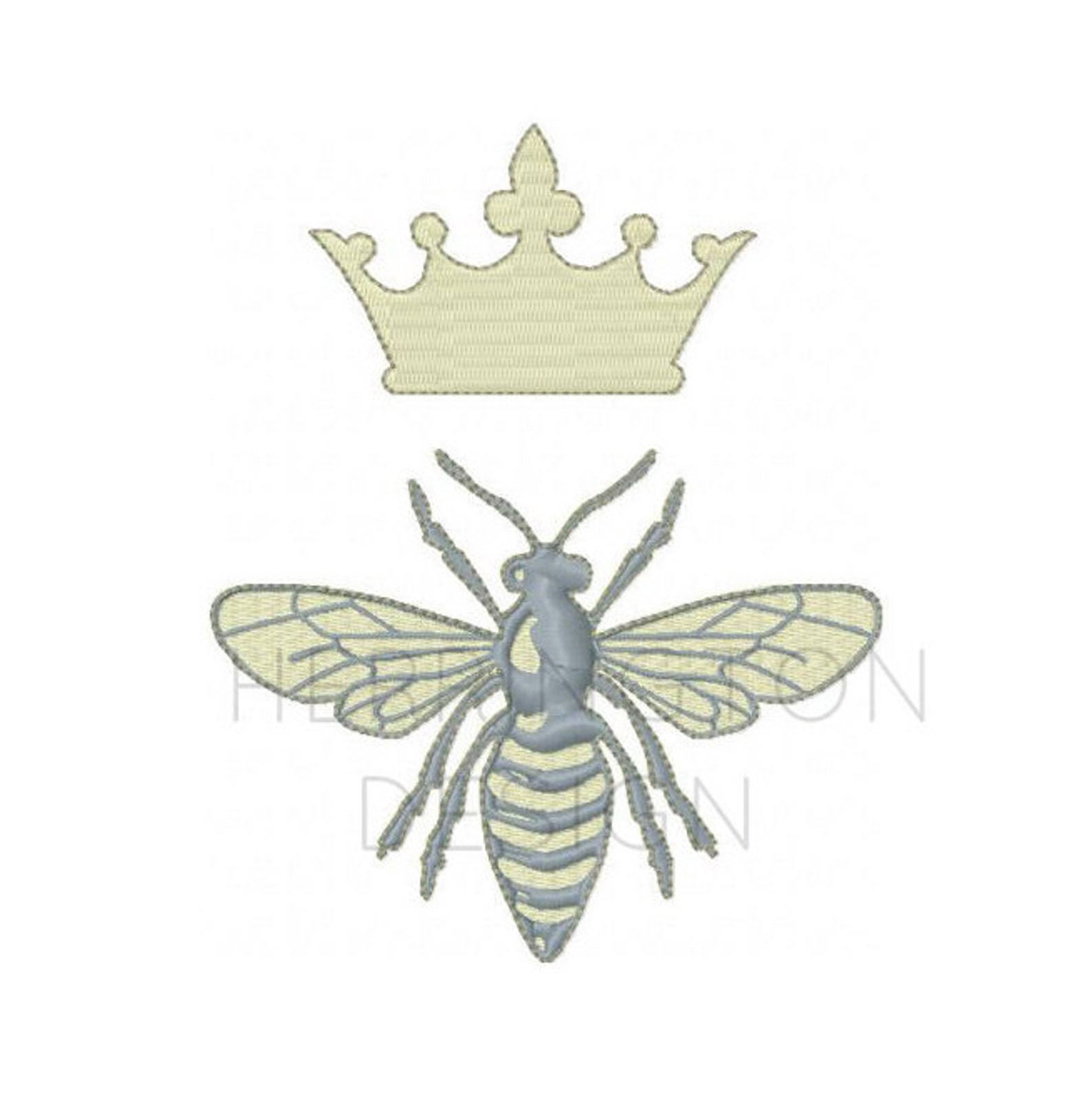 Queen Bee Embroidery Design Instant Download 4x4 5x7 6x10 BX - Etsy